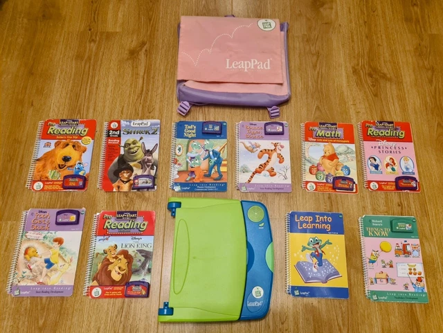 LEAPFROG LEAPPAD LEARNING System with Carry Case, 10 Books & 9 ...