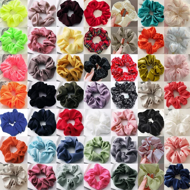 SETA MACCHIE GRANDE Elastici per Capelli Coda di Cavallo Corda Cravatte ...