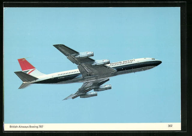 AK FLUGZEUG BOEING 707 der British Airways am Himmel EUR 5,00 - PicClick IT