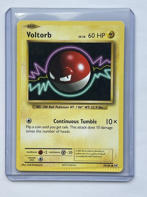 [ PACK CRIMP Error ] Pokémon TCG Voltorb XY Evolutions 39/108 Regular ...