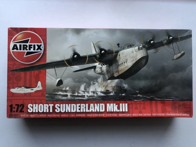 AIRFIX A06001 WW ll Short Sunderland Mk.lll Aircraft 1:72 scale Model ...