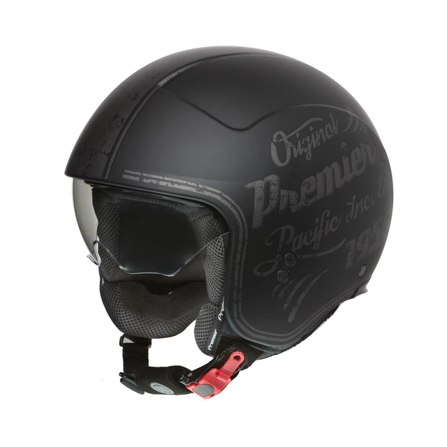 PREMIER ROCKER OR 9 Black Gun Open Face Jet Motorcycle Crash Helmet £51 ...