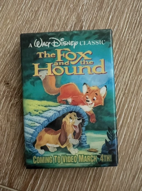 WALT DISNEY CLASSIC The Fox and the Hound DVD Promo Holographic Pin 3 ...
