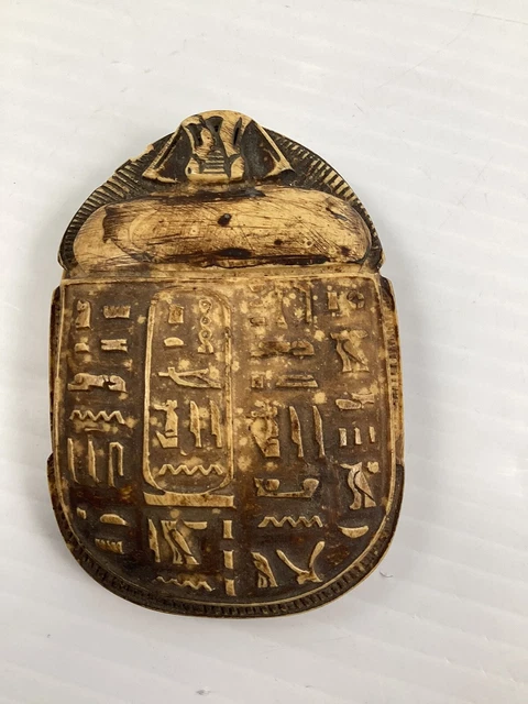 RARO ANTICO SCARABEO EGIZIO ANTICO con simboli geroglifici BB30* EUR 66 ...
