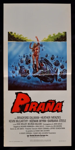 AFFICHE PIRANA BARBARA Steele Joe Dante Roger Corman Bradford Horreur ...