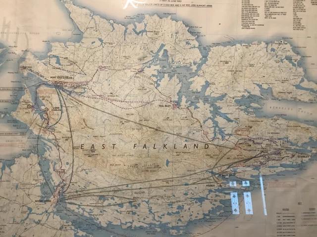 RARE FULL SIZED Op Corporate Falklands War Map & Complete Magazine Set ...