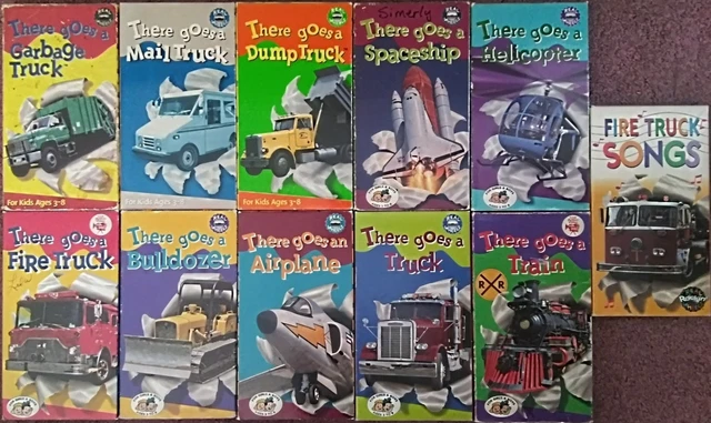 11 THERE GOES A VHS Tape Lot Bulldozer Garbage Fire Dump Mail Truck ...