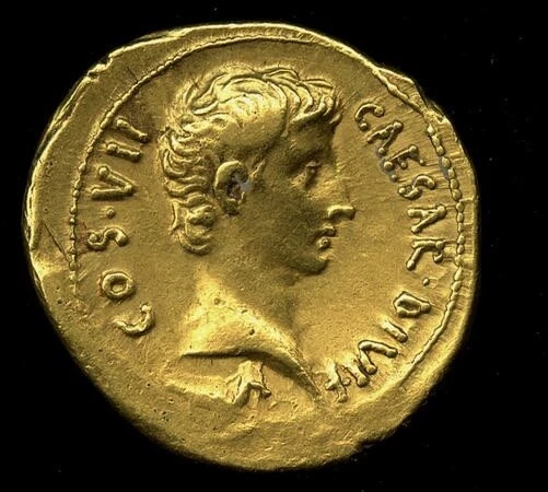 AUGUSTUS CAESAR AUREUS Gold Coin Ancient Roman Gold Coin REPRO 10k £391 ...
