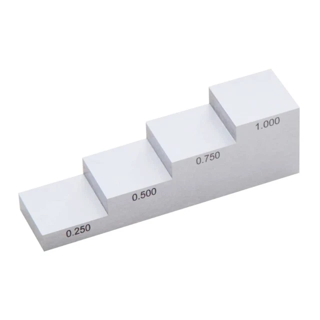 4 STEP TEST Calibration Block Step Wedge Fit for Thickness Gauge ...