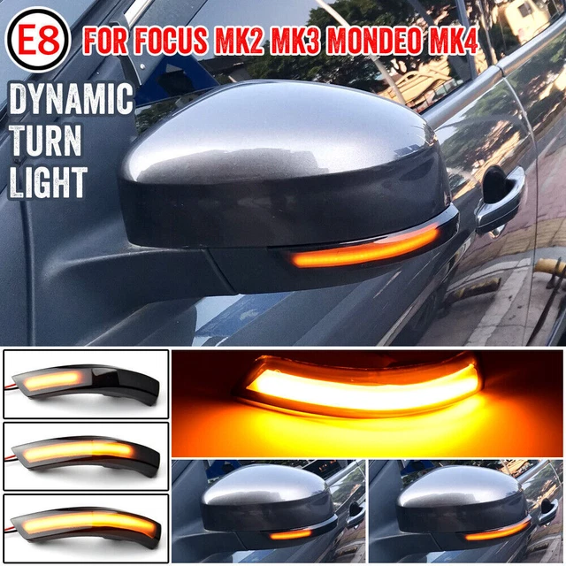 LED DYNAMIC WING Door Mirror Indicator Turn Signal Light For Ford Focus ...