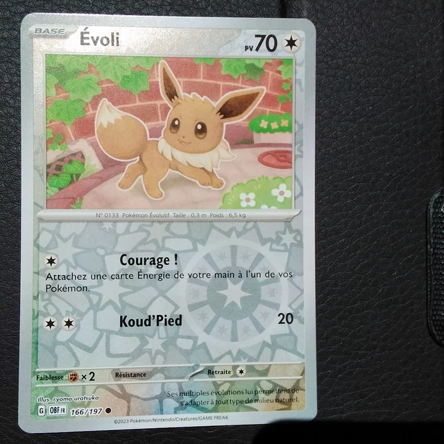 CARTE POKÉMON EVOLI 166/197 reverse EV3 Flammes Obsidiennes fr neuve ...