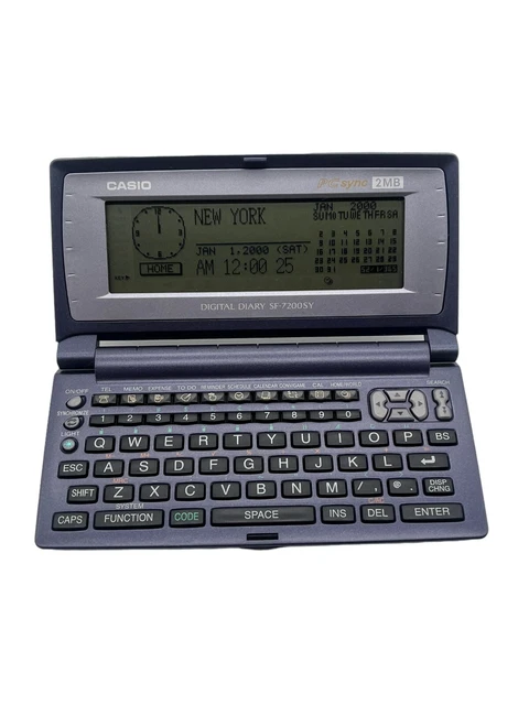 CASIO SF-7200SY VINTAGE Electronic Organiser Digital Diary Retro EUR 39 ...