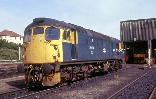 ORIGINAL 35MM SLIDE Class 26 loco no.26021 on Eastfield TMD +rights for ...