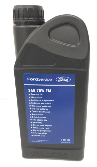 GENUINE FORD 1L SAE 75W FM Rear Axle Oil For Edge Kuga Transit Custom ...