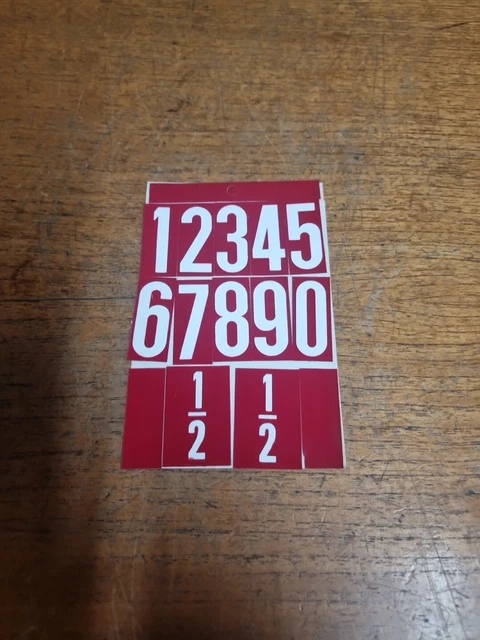 VINTAGE SHELL PETROL Pump Price Number Sticker Sheet Garage Forecourt ...