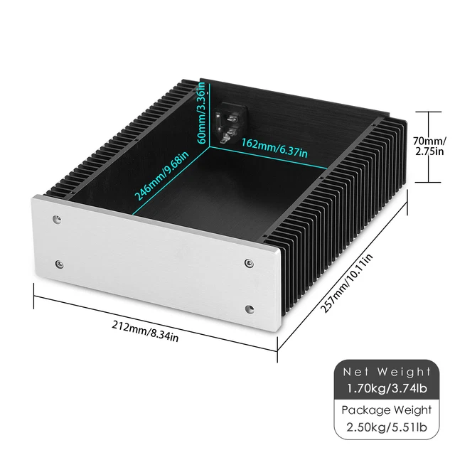 DOUK AUDIO ALUMINUM Chassis for HiFi Amplifier Enclosure DAC Cabinet ...