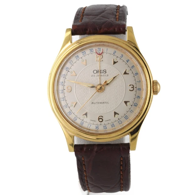 ORIS POINTER DATE Ref.7470 Automatik 34mm SS weißes Zifferblatt Herren ...