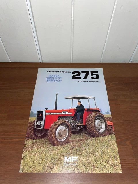 BROCHURE PROSPEKT PROSPECTUS TRACTEUR MASSEY FERGUSON 275 tractor-traktor-someca EUR 9,99 ...