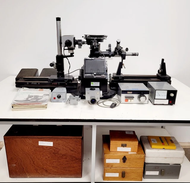 VINTAGE 1950S REICHERT Universal Camera Microscope MeF D P100 A ...