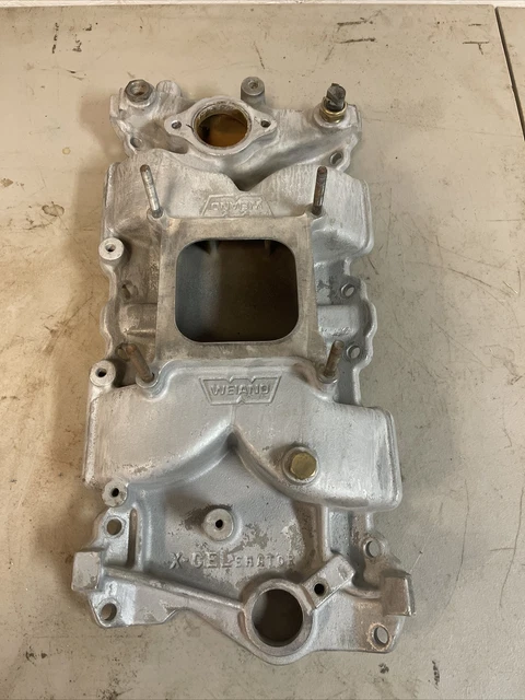 WEIAND INTAKE MANIFOLD X-CELerator Single Plane Aluminum Small Block ...