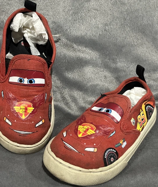RARE DISNEY CARS Lightning McQueen Shoes Slip On Canvas Sneakers 8 EUR ...