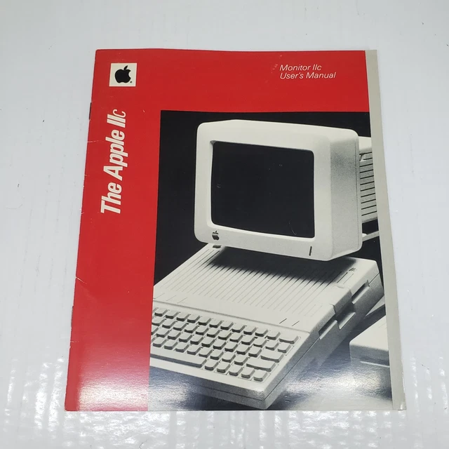 VINTAGE APPLE II IIc Monitor IIc User's Manual With Insert/Packing List ...