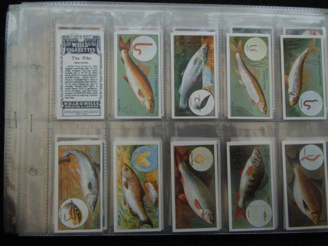 ONE COMPLETE SET Reproduction Cigarette Cards Wills Fish And Bait £0.99 ...