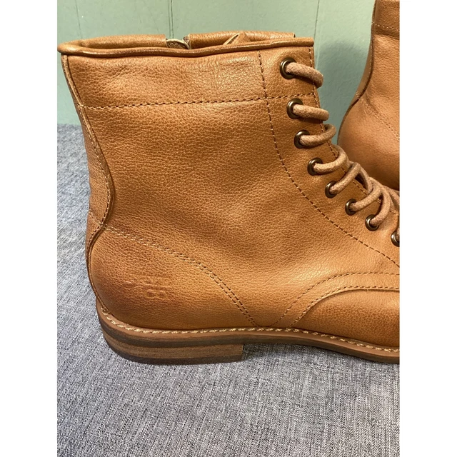 FRYE AND CO Hank Lace Up Nappa Leather Ankle Boots Cognac Size 9 ...