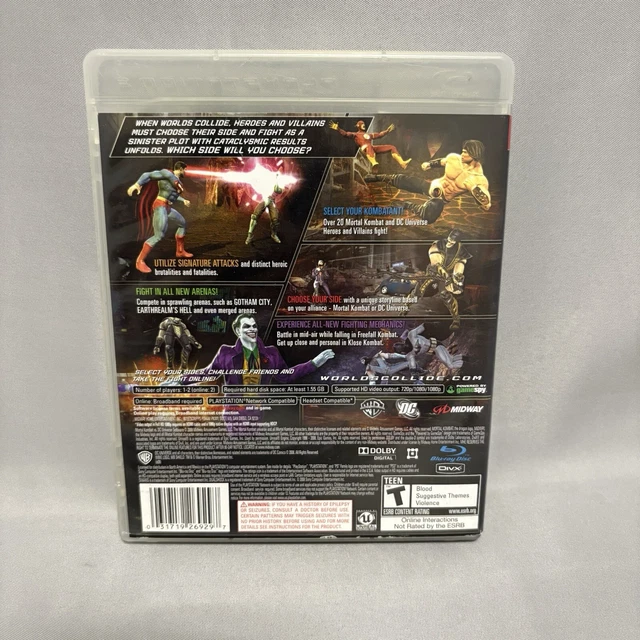 MORTAL KOMBAT VS. DC Universe (Sony PlayStation 3, 2008) £13.66 ...