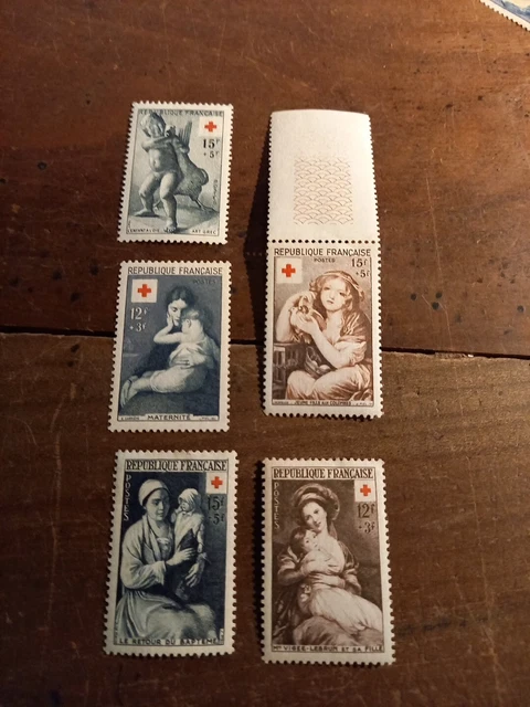 LOT DE 5 timbres France Neufs Croix Rouge 1953/54/55 EUR 6,00 - PicClick FR