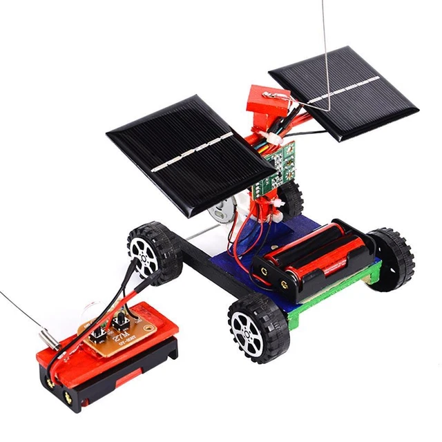 WIRELESS REMOTE CONTROL Vehicle Model DIY Solar Car Children Kids Toy ...