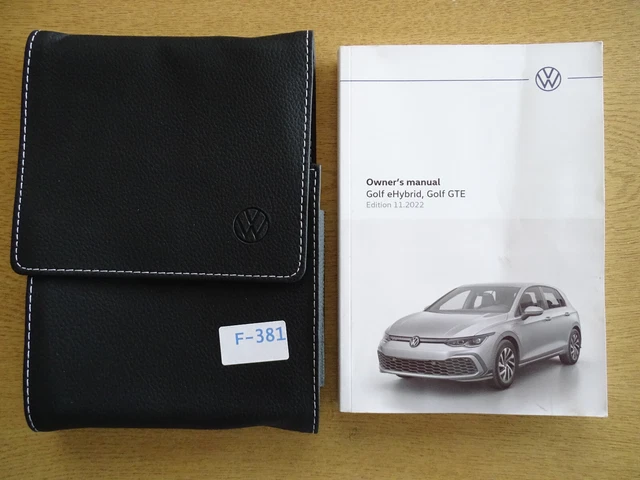 GENUINE VW GOLF Ehybrid, Gte 2020-2024 Owners Manual Handbook Wallet ...