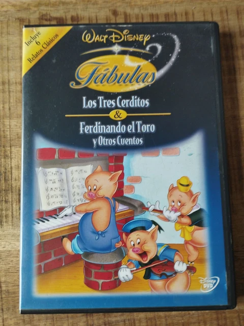 LOS TRES CERDITOS Ferdinando el Toro Fabulas Disney DVD Español Ingles ...