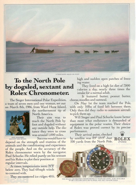 ROLEX MONTRE OYSTER Gmt-Master Paul Gredin Polo Nord Publicité 1 Page ...