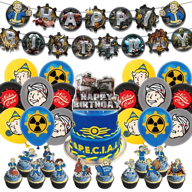 FALLOUT VAULT BOY Kindergeburtstag Geburtstagsdeko Happy Birthday ...