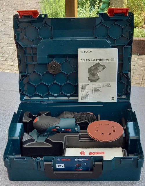 BOSCH AKKU-EXZENTERSCHLEIFER GEX 12V-125 Professional Solo Version inkl ...