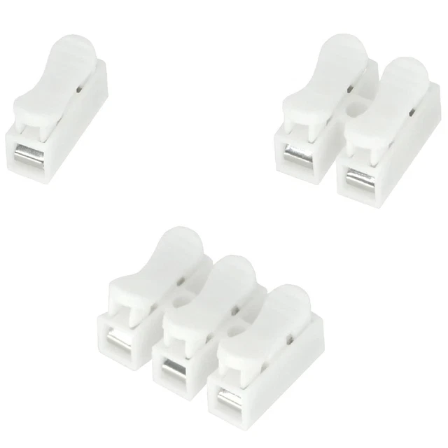 75 PCS CH1 CH2 CH3 Spring Clamp Wiring Terminals,Wire Connectors,Quick ...