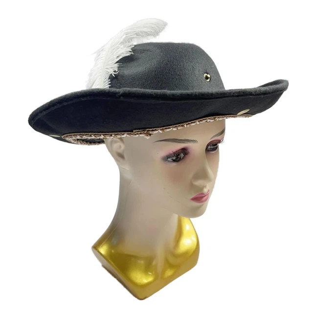 PIRATE HAT FOR Adults Vintage Dress up Novelty Buccaneer Tricorn Hat ...