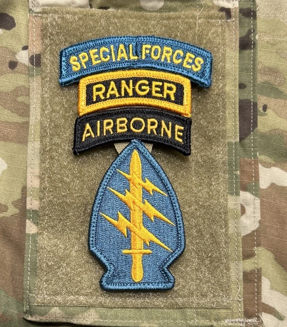 US ARMY SPECIAL Forces Command Patch/SF/Ranger Tab w/ Hook Full-Color ...