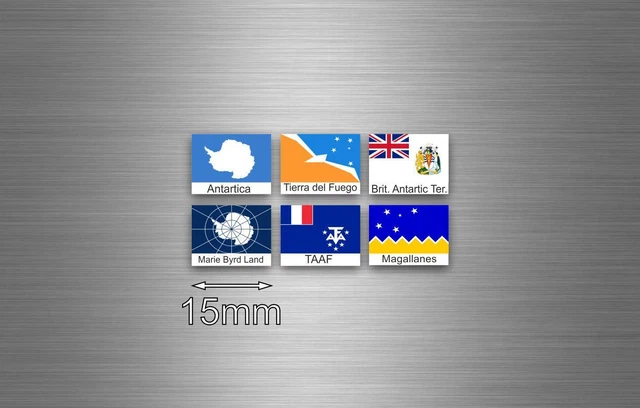 TABLA ADHESIVO PEGATINA Bandera Almacenamiento Edad Sello Antártico ...