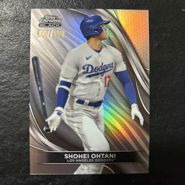 SHOHEI OHTANI 2024 Topps Chrome Black Silver REFRACTOR /199 DODGERS EUR ...
