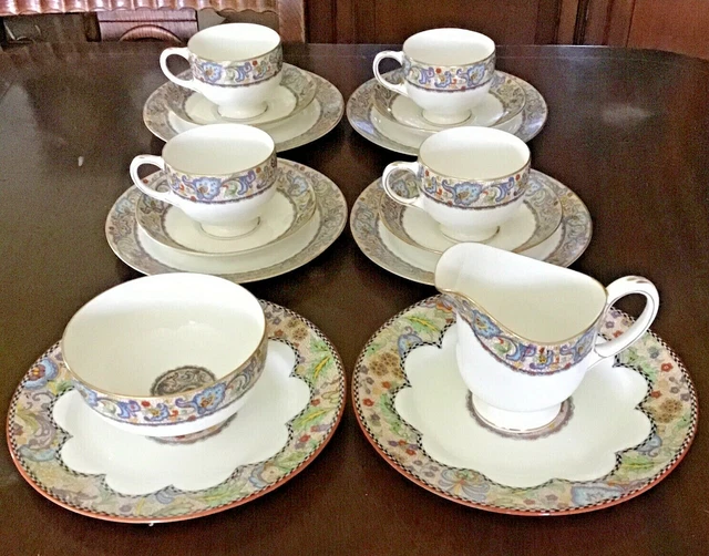 16 PIECE TEA set. extremely rare. beautiful paragon paisley pattern ...