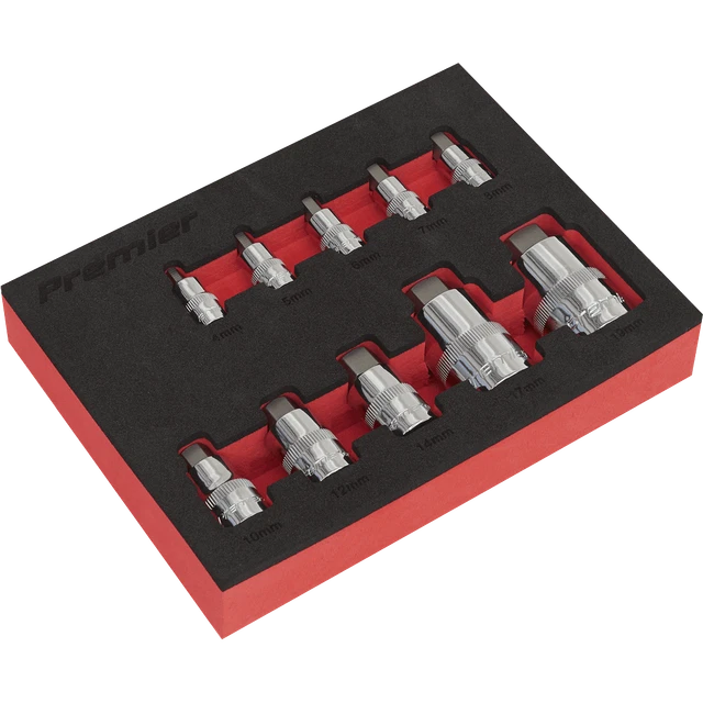 SEALEY 10 PIECE Combination Drive Stubby Hex Socket Bit Set £40.95 ...