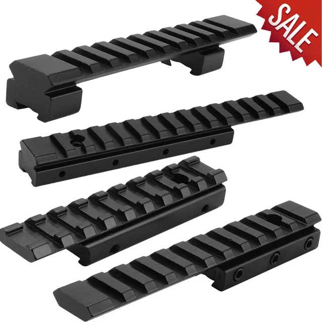 DOVETAIL TO PICATINNY Rail 11mm to 20mm Base Converter Adapter Scope ...