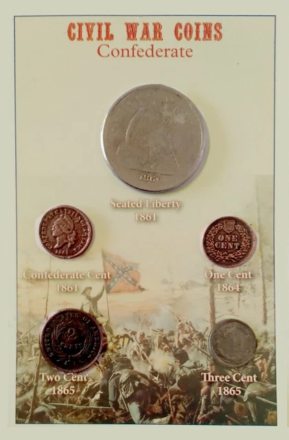 CIVIL WAR “CONFEDERATE” Coin set Pewter Tokens $19.95 - PicClick