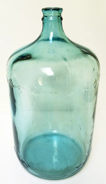 VINTAGE ARROWHEAD PURITAS 5 Gallon Water Bottle Blue Glass w/ Embossed ...