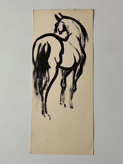 ART DESSIN ENCRE José Luis REY-VILA (1900-1983) Cheval 16x39 cm (L12 ...