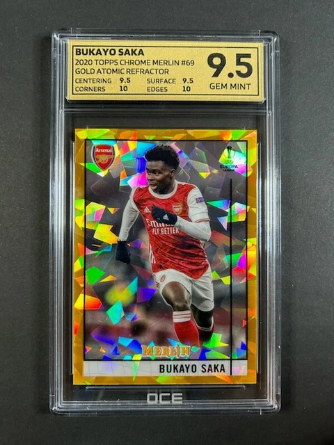 2020 TOPPS CHROME Merlin Bukayo Saka Gold Atomic Refractor /50 🔥OCE 9.5🔥 EUR 3,07 - PicClick IT