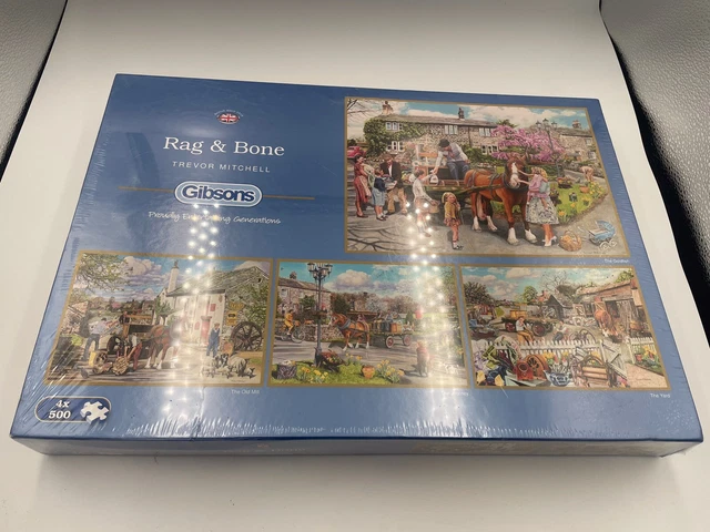 GIBSONS RAG AND Bone 4 x 500 Piece Jigsaw Puzzle Trevor Mitchell New ...