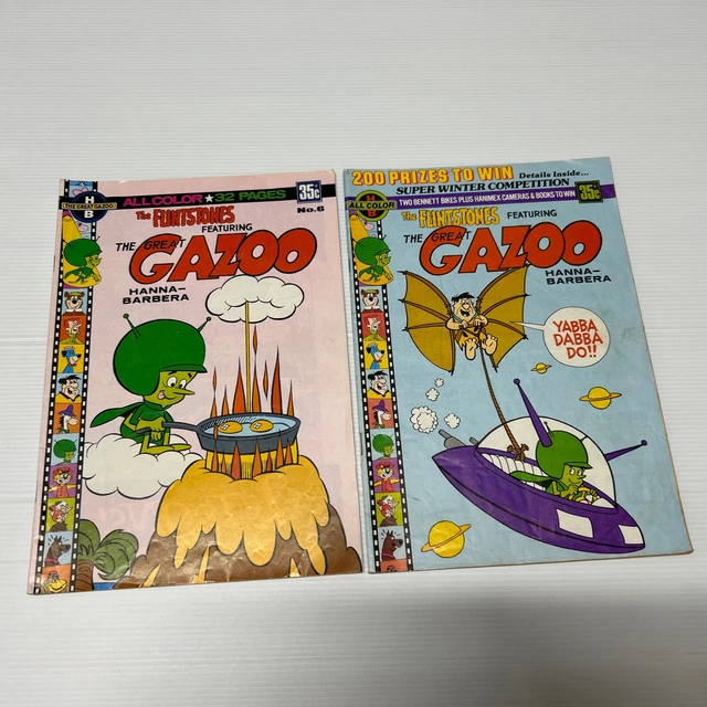 THE FLINTSTONES BUNDLE of 2 x Great Gazoo Comics, Hanna Barbera, BD32 ...